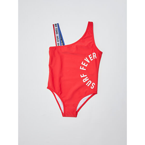 Omuz Detaylı Baskılı Kız Çocuk Mayo Omuz Detaylı Baskılı Kız Çocuk Mayo