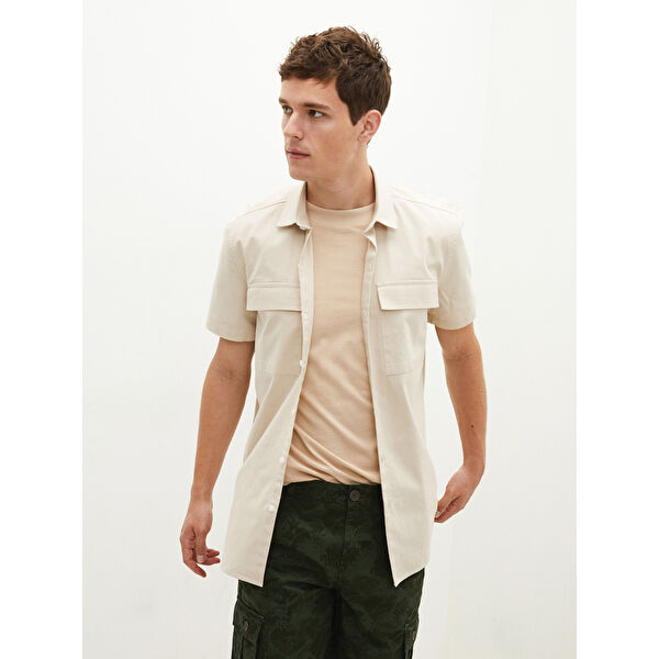 LCW CASUAL Regular Fit Kısa Kollu Oxford Erkek Gömlek