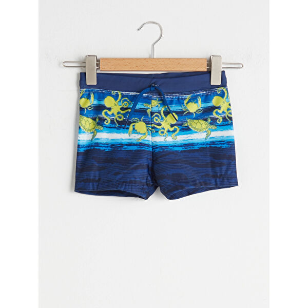 Baskılı Hızlı Kuruyan Erkek Çocuk Deniz Şortu