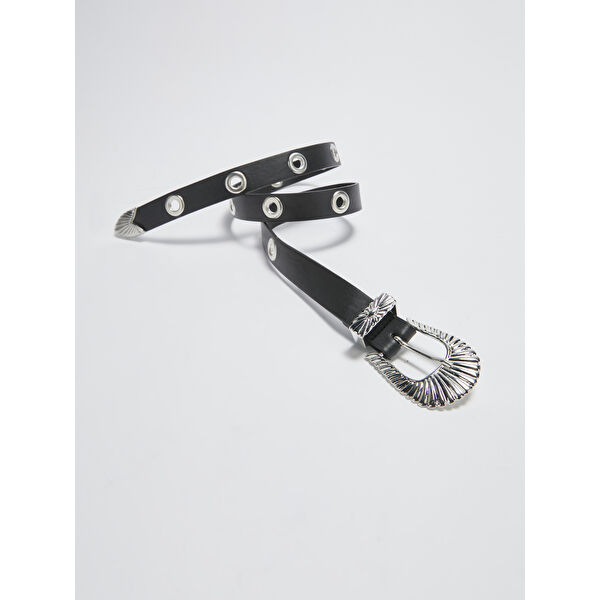 Kuş Gözü Detaylı Kadın Kot Kemer Kuş Gözü Detaylı Kadın Kot Kemer