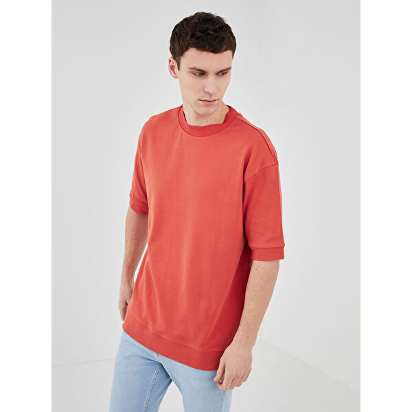 LCW CASUAL Bisiklet Yaka Kısa Kollu Basic Erkek Sweatshirt