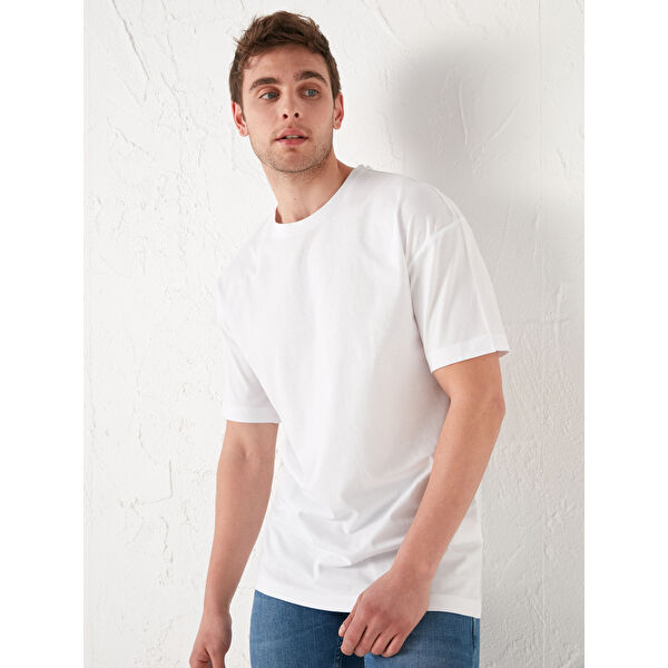 LCW CASUAL Bisiklet Yaka Kısa Kollu Basic Oversize Erkek Tişört LCW CASUAL Bisiklet Yaka Kısa Kollu Basic Oversize Erkek Tişört