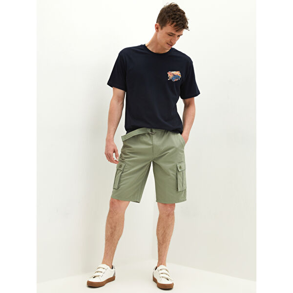 LCW CASUAL Slim Fit Kemerli Erkek Şort