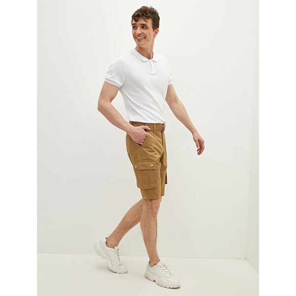 LCW CASUAL Slim Fit Kemerli Erkek Şort