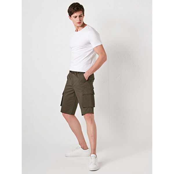 LCW CASUAL Slim Fit Kemerli Erkek Şort