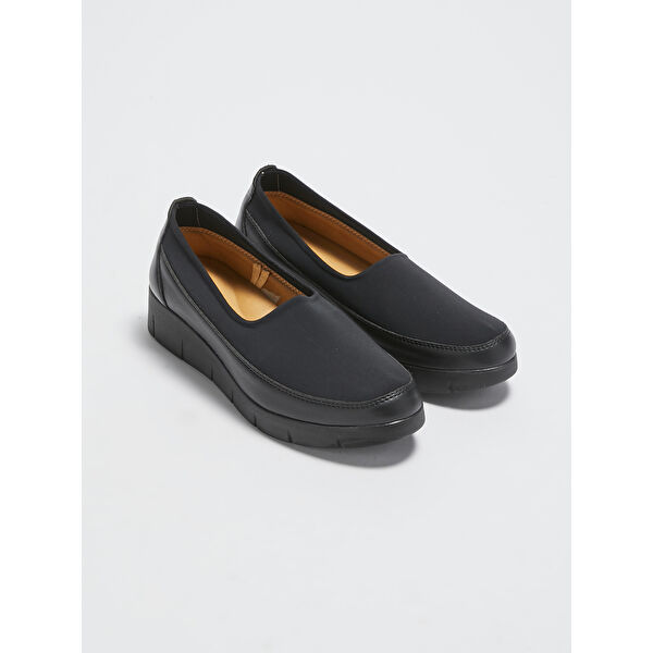 Deri Görünümlü Kadın Klasik Ayakkabı