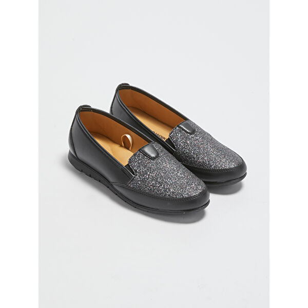 Deri Görünümlü Kadın Klasik Ayakkabı