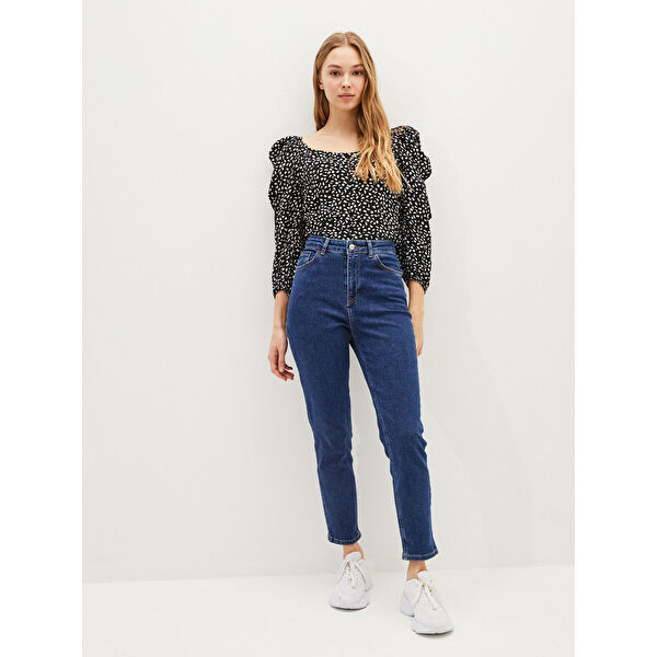 Yüksek Bel Ekstra Dar Fit Kadın Rodeo Jean Pantolon Yüksek Bel Ekstra Dar Fit Kadın Rodeo Jean Pantolon