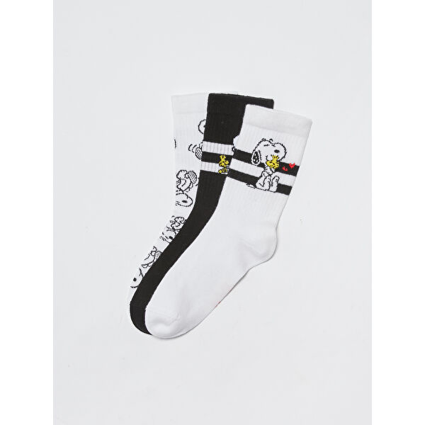 LCW DREAM Snoopy Baskılı Pamuklu Kadın Soket Çorap 3'lü LCW DREAM Snoopy Baskılı Pamuklu Kadın Soket Çorap 3'lü