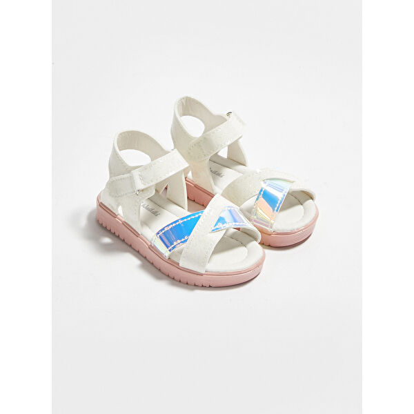 Pul Payetli Kız Bebek Sandalet