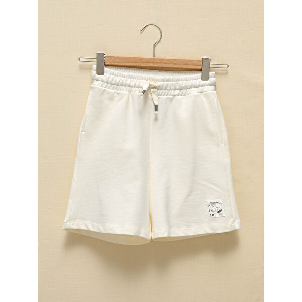 Beli Lastikli Organik Pamuklu Kız Çocuk Şort