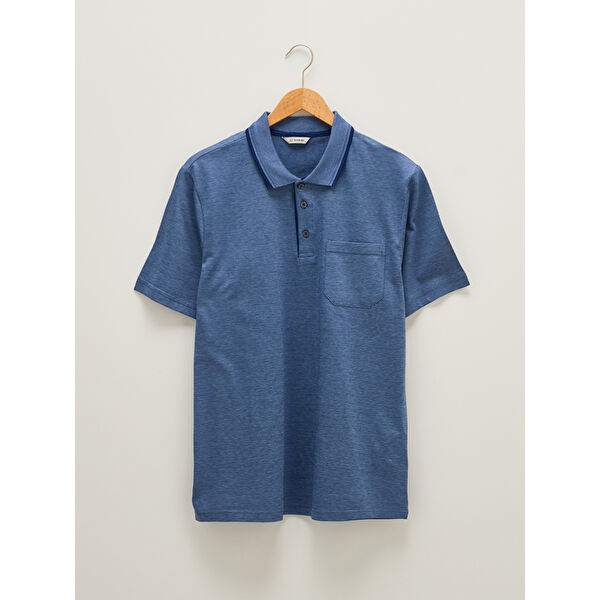 LCW CLASSIC Merserize Polo Yaka Kısa Kollu Desenli Erkek Tişört