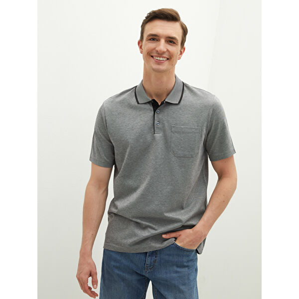 LCW CLASSIC Merserize Polo Yaka Kısa Kollu Desenli Erkek Tişört LCW CLASSIC Merserize Polo Yaka Kısa Kollu Desenli Erkek Tişört