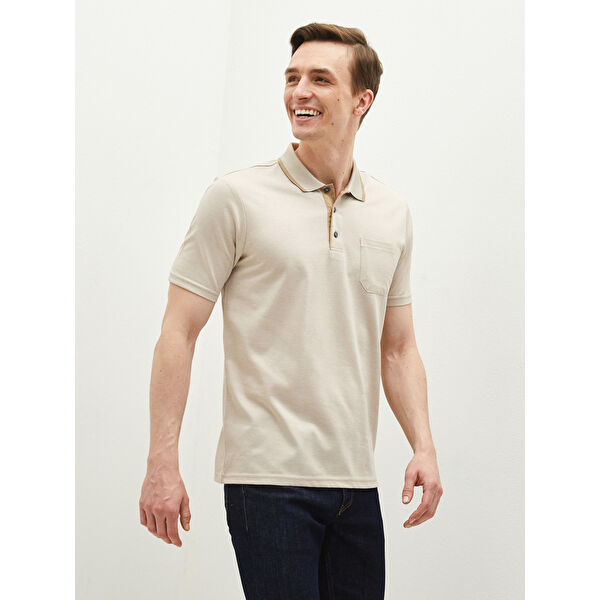 LCW CLASSIC Merserize Polo Yaka Kısa Kollu Desenli Erkek Tişört LCW CLASSIC Merserize Polo Yaka Kısa Kollu Desenli Erkek Tişört