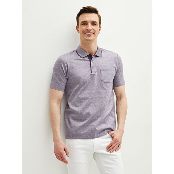 LCW CLASSIC Merserize Polo Yaka Kısa Kollu Desenli Erkek Tişört LCW CLASSIC Merserize Polo Yaka Kısa Kollu Desenli Erkek Tişört