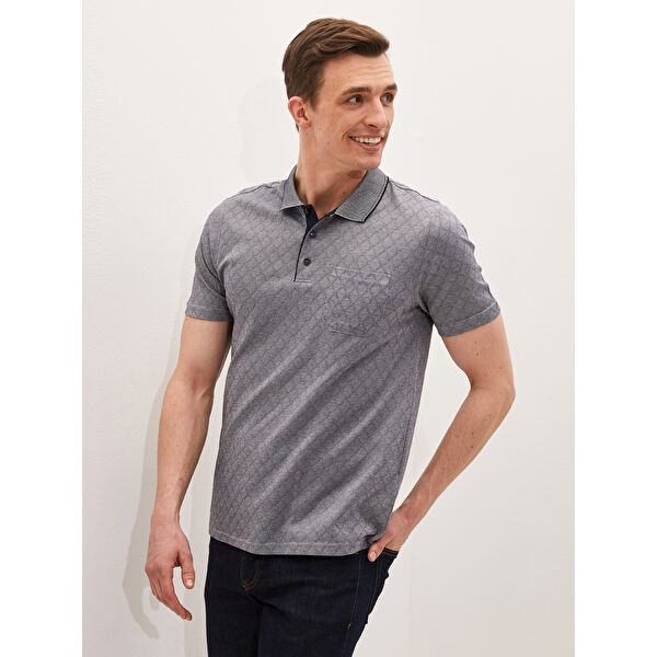 LCW CLASSIC Merserize Polo Yaka Kısa Kollu Desenli Erkek Tişört LCW CLASSIC Merserize Polo Yaka Kısa Kollu Desenli Erkek Tişört