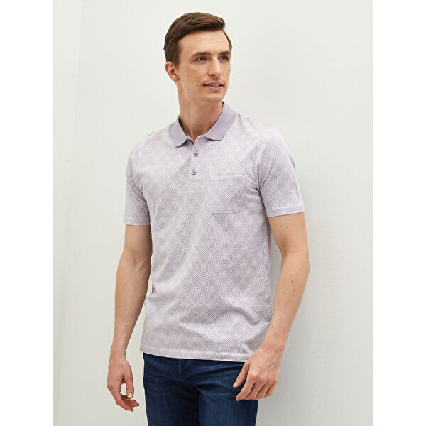 LCW CLASSIC Merserize Polo Yaka Kısa Kollu Desenli Erkek Tişört LCW CLASSIC Merserize Polo Yaka Kısa Kollu Desenli Erkek Tişört