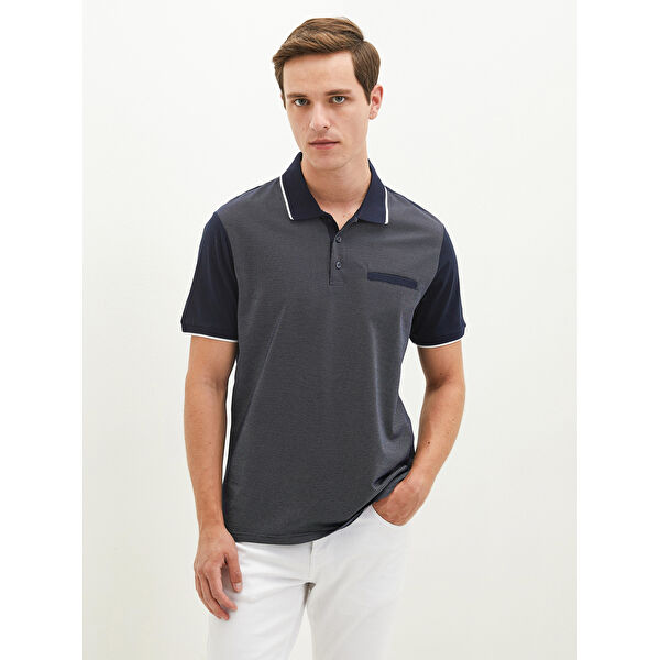 LCW CLASSIC Merserize Polo Yaka Kısa Kollu Desenli Erkek Tişört LCW CLASSIC Merserize Polo Yaka Kısa Kollu Desenli Erkek Tişört