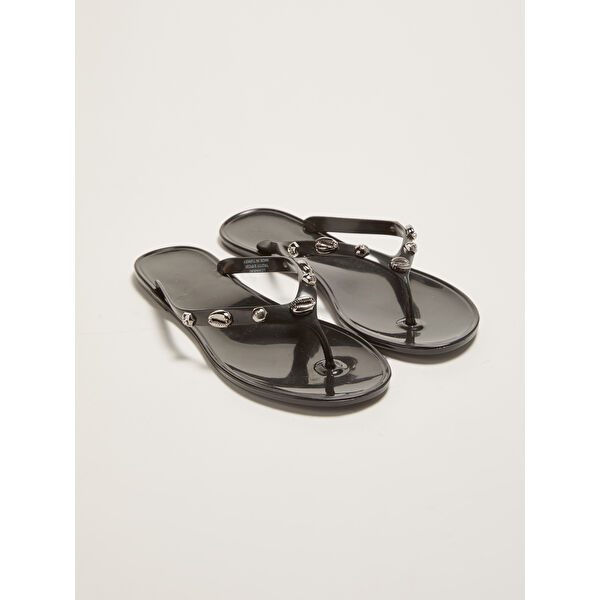 Baskılı Parmak Arası Kadın Plaj Terliği