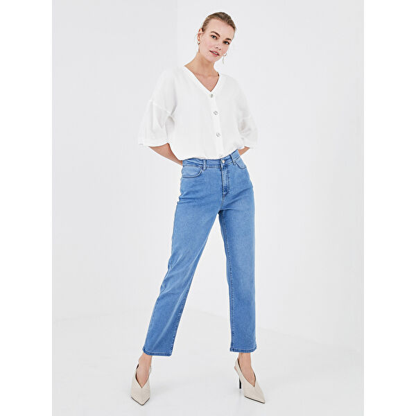 LCW GRACE Skinny Fit Cep Detaylı Kadın Jean Pantolon