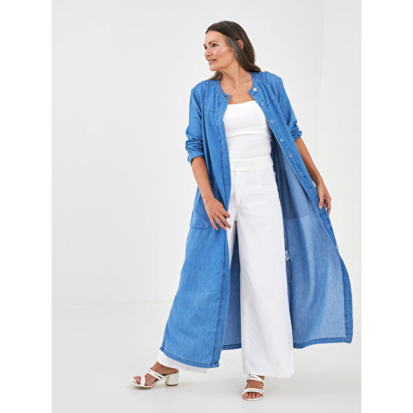 LCW GRACE Hakim Yaka Düz Cep Detaylı Uzun Kollu Kadın Jean Ferace LCW GRACE Hakim Yaka Düz Cep Detaylı Uzun Kollu Kadın Jean Ferace