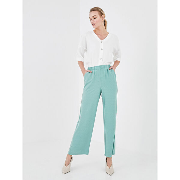 LCW GRACE Beli Lastikli Cep Detaylı Medine İpeği Kumaş Kadın Pantolon