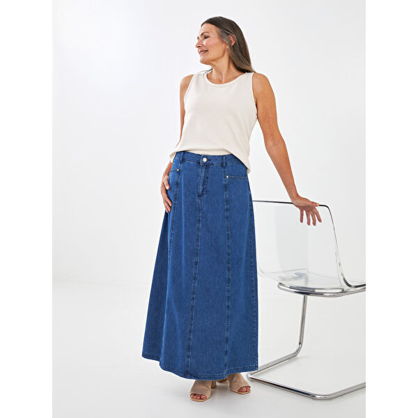 LCW GRACE Normal Bel Cep Detaylı Kadın Jean Etek LCW GRACE Normal Bel Cep Detaylı Kadın Jean Etek