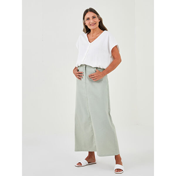 LCW GRACE Cep Detaylı Gabardin Kumaş Kadın Etek