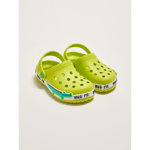 Slogan Detaylı Erkek Bebek Sandalet