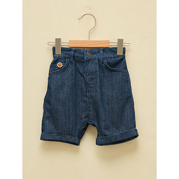 LCW GREEN Beli Lastikli Basic Erkek Bebek Jean Şort LCW GREEN Beli Lastikli Basic Erkek Bebek Jean Şort