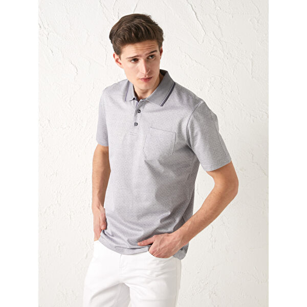 LCW CLASSIC Merserize Polo Yaka Kısa Kollu Desenli Erkek Tişört LCW CLASSIC Merserize Polo Yaka Kısa Kollu Desenli Erkek Tişört