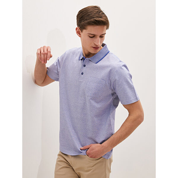 LCW CLASSIC Merserize Polo Yaka Kısa Kollu Desenli Erkek Tişört LCW CLASSIC Merserize Polo Yaka Kısa Kollu Desenli Erkek Tişört