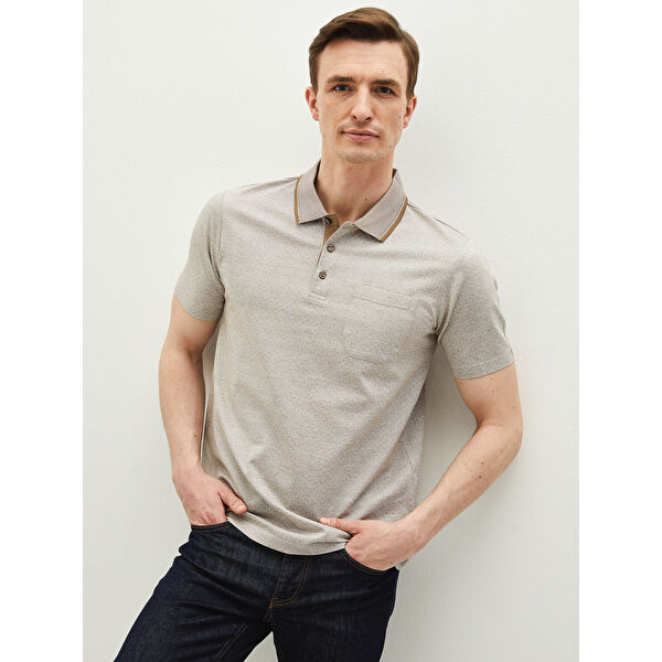 LCW CLASSIC Merserize Polo Yaka Kısa Kollu Desenli Erkek Tişört LCW CLASSIC Merserize Polo Yaka Kısa Kollu Desenli Erkek Tişört