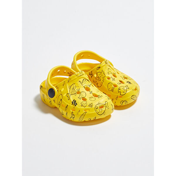 Baskılı Erkek Bebek Baskılı Plaj Sandaleti