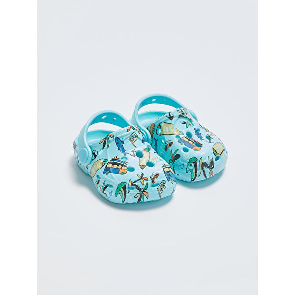 Baskılı Erkek Bebek Plaj Sandaleti