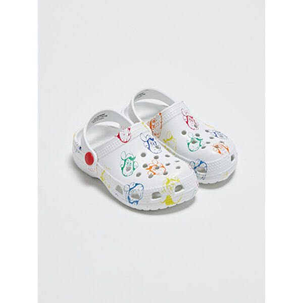 Baskılı Delikli Erkek Çocuk Sandalet