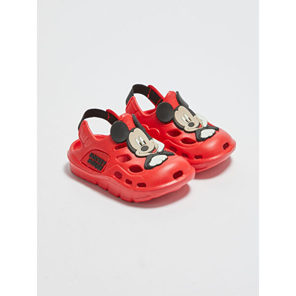 Erkek Bebek Mickey Mouse Patchli Plaj Sandaleti Erkek Bebek Mickey Mouse Patchli Plaj Sandaleti