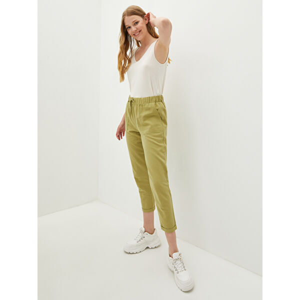 LCW CASUAL Beli Lastikli Bol Fit Cep Detaylı Keten Kumaş Kadın Pantolon LCW CASUAL Beli Lastikli Bol Fit Cep Detaylı Keten Kumaş Kadın Pantolon