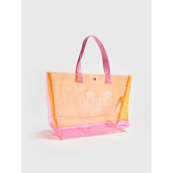 Şeffaf Kız Çocuk Plaj Çantası