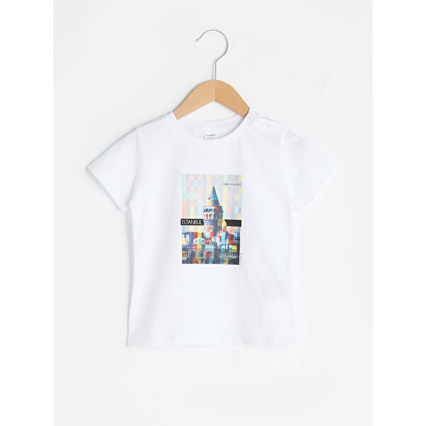 Bisiklet Yaka Kısa Kollu İstanbul Baskılı Pamuklu Erkek Bebek Tişört Bisiklet Yaka Kısa Kollu İstanbul Baskılı Pamuklu Erkek Bebek Tişört