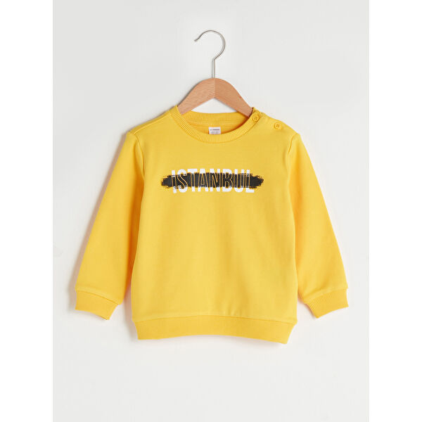 Bisiklet Yaka Uzun Kollu İstanbul Baskılı Erkek Bebek Sweatshirt Bisiklet Yaka Uzun Kollu İstanbul Baskılı Erkek Bebek Sweatshirt