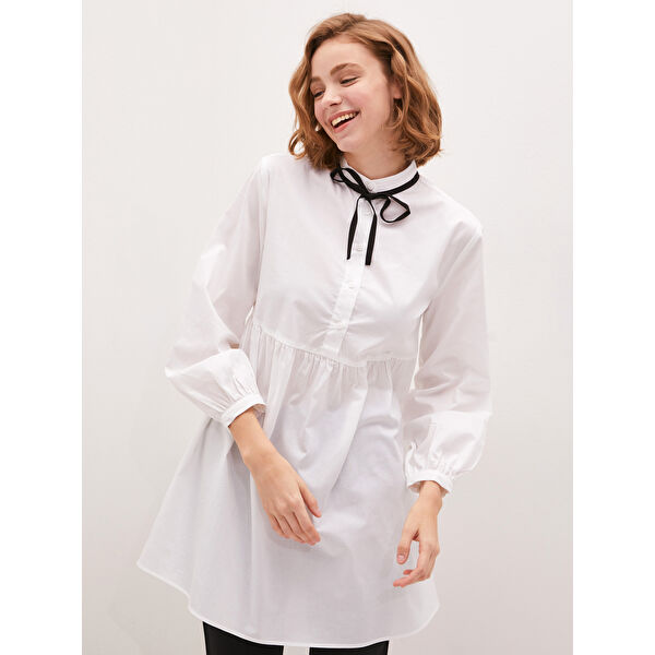 MODEST Hakim Yaka Uzun Kollu Poplin Kadın Tunik