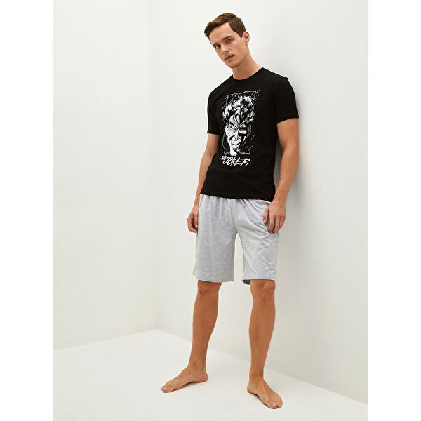 LCW DREAM Standart Kalıp Joker Baskılı Şortlu Erkek Pijama Takımı