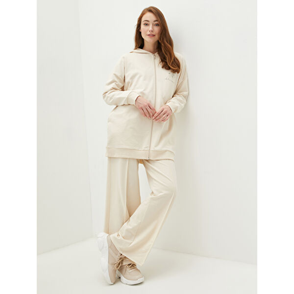 LCW GREEN Beli Lastikli Düz Bol Paça Kadın Eşofman Alt