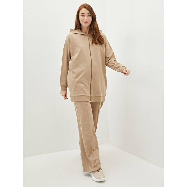 LCW GREEN Beli Lastikli Düz Bol Paça Kadın Eşofman Alt