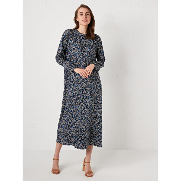 LCW GRACE Kaçık Yaka Çiçek Baskılı Uzun Kollu Belmando Kumaş Kadın Elbise LCW GRACE Kaçık Yaka Çiçek Baskılı Uzun Kollu Belmando Kumaş Kadın Elbise