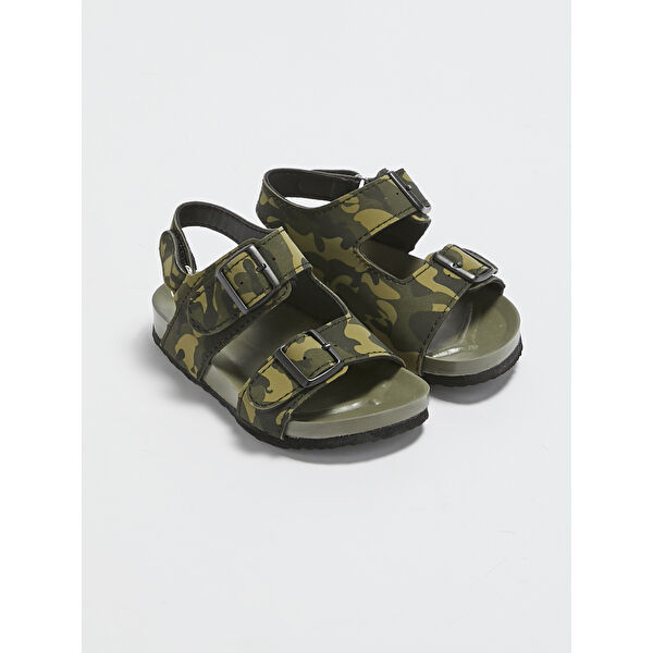 Kamuflaj Desenli Cırt Cırtlı Erkek Bebek Sandalet Kamuflaj Desenli Cırt Cırtlı Erkek Bebek Sandalet