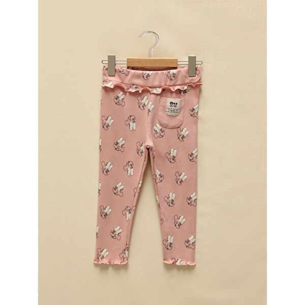 Minnie Mouse Baskılı Organik Pamuklu Kız Bebek Uzun Tayt Minnie Mouse Baskılı Organik Pamuklu Kız Bebek Uzun Tayt