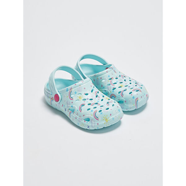 Baskılı Kız Çocuk Plaj Sandaleti