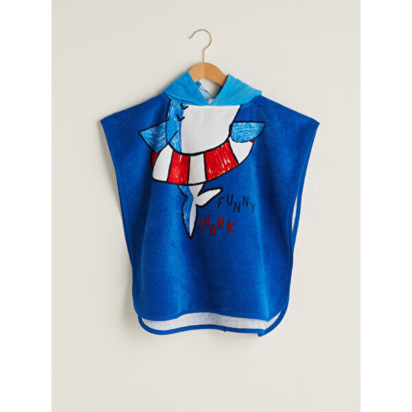 Kapüşonlu Baskılı Erkek Bebek Bornoz Kapüşonlu Baskılı Erkek Bebek Bornoz